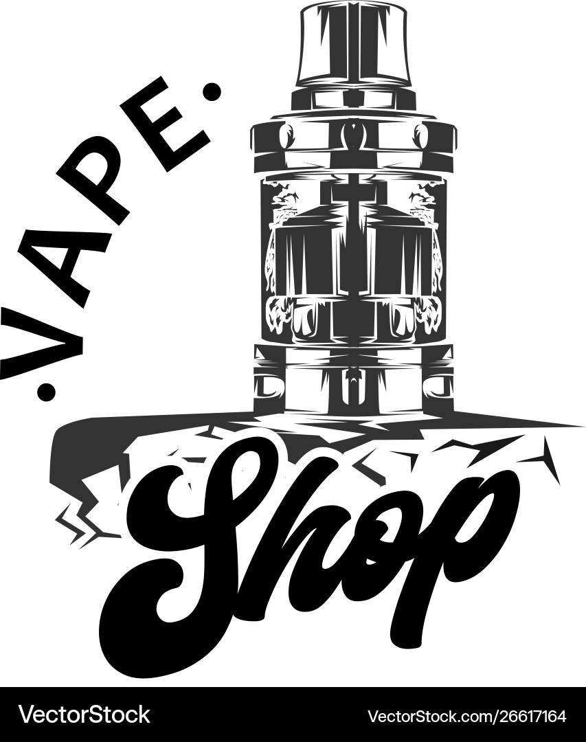 Vape Shop Signage Royalty Free Vector Image - VectorStock