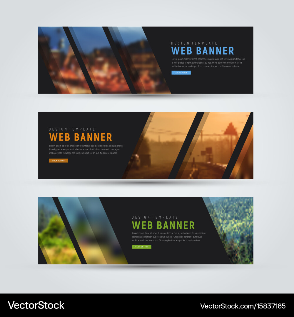Black banner of standard size with diagonal Vector Image