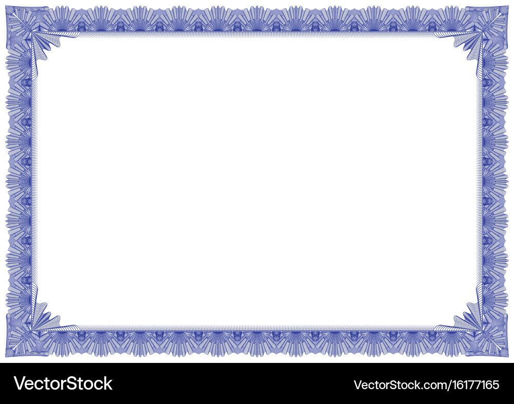 Border with outline style in blue colour Vector Image