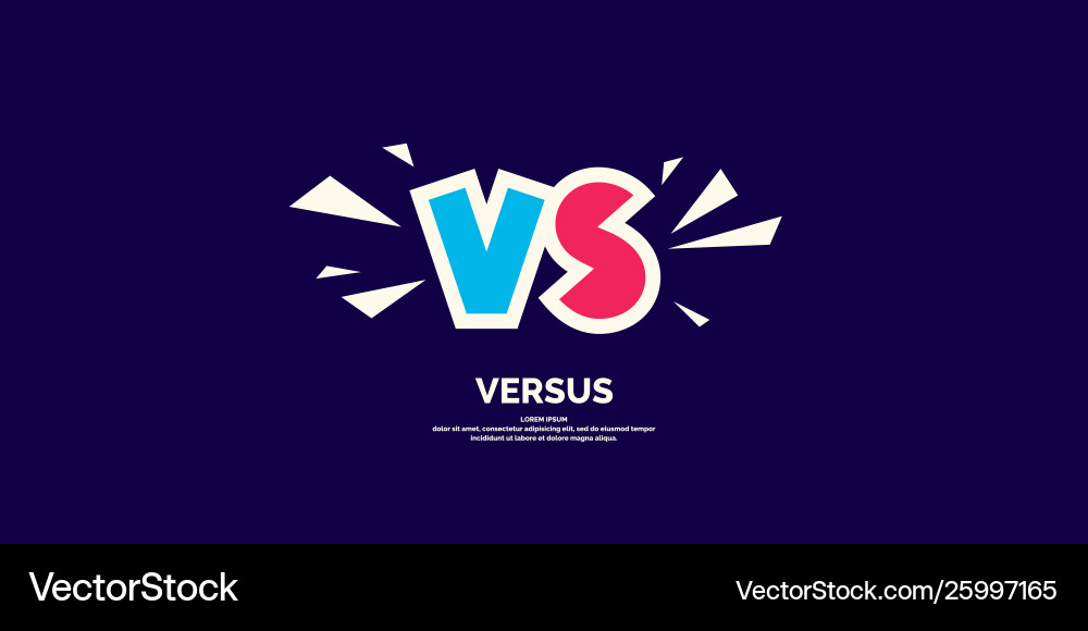 Bright poster symbols confrontation vs Royalty Free Vector