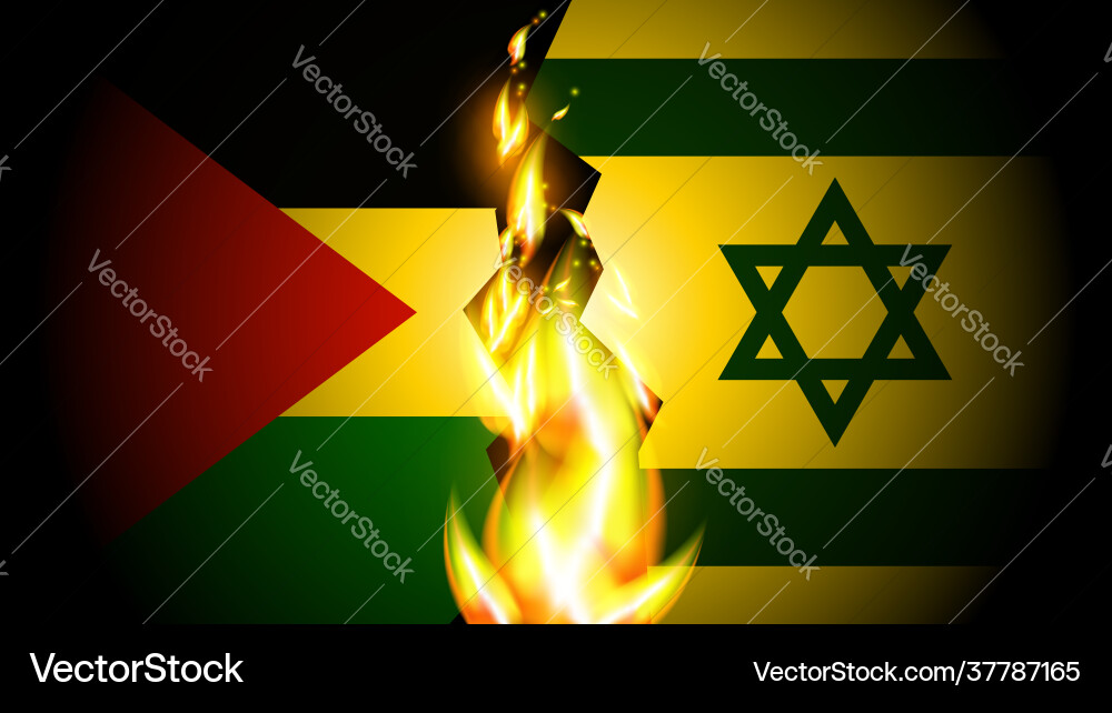 Israeli-palestinian conflict escalates Royalty Free Vector