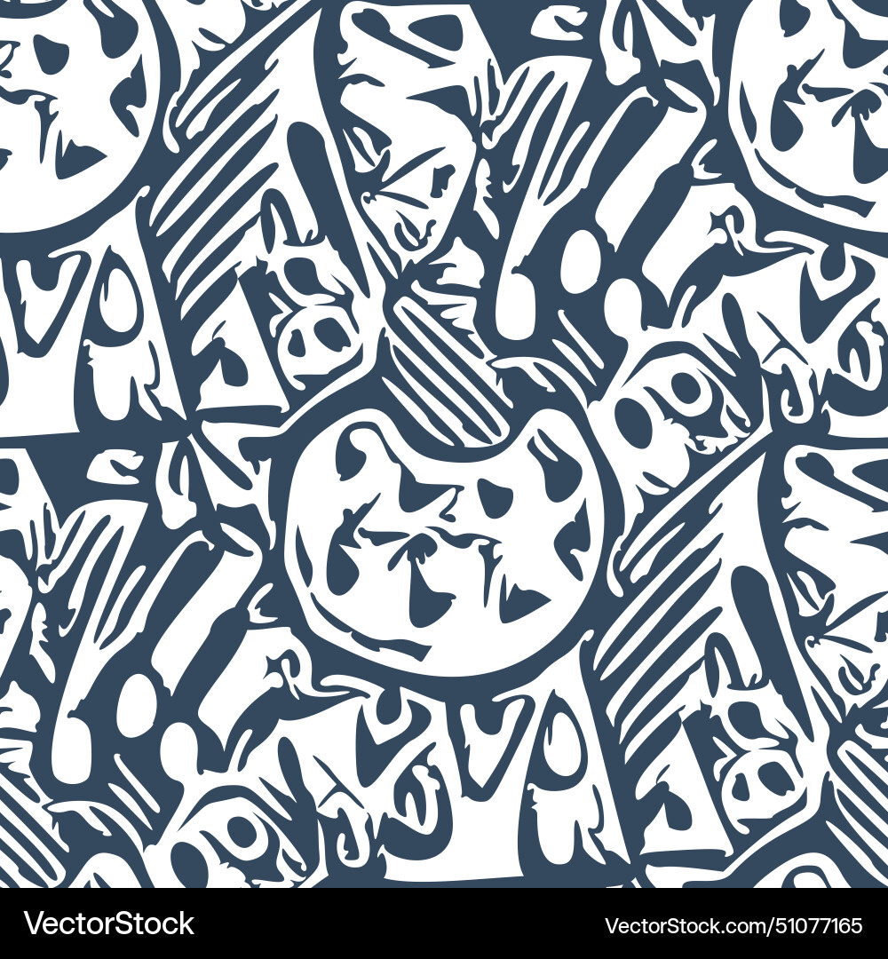 Seamless pattern with a simple abstract drawing Vector Image