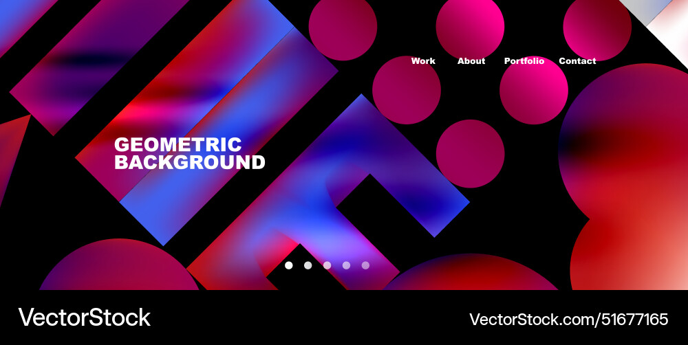 Various colorful geometric shapes abstract web Vector Image