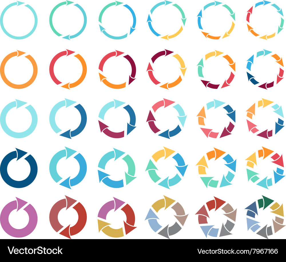 Arrow Refresh Cycle Set Royalty Free Vector Image