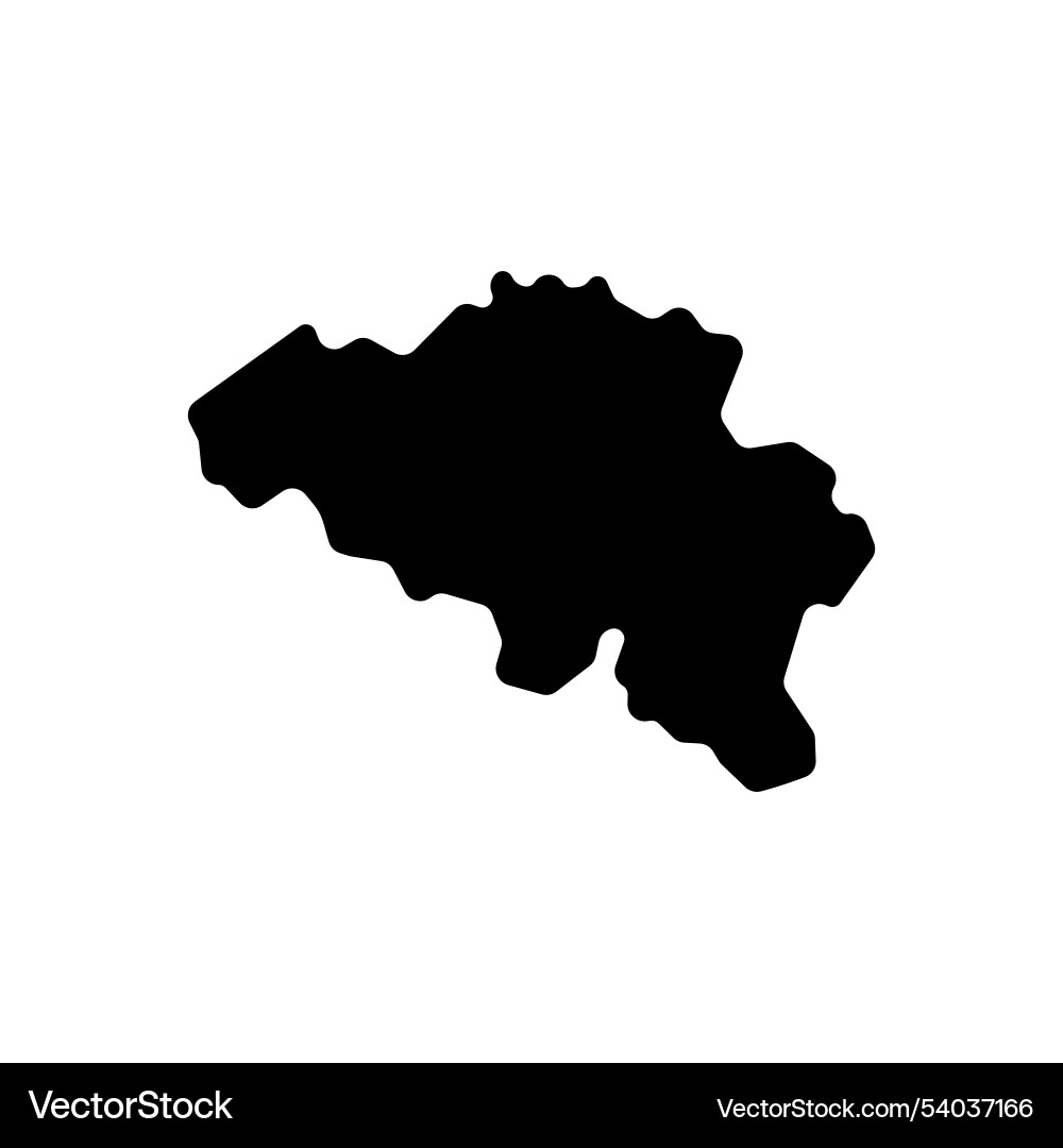 Belgium country map border icon Royalty Free Vector Image