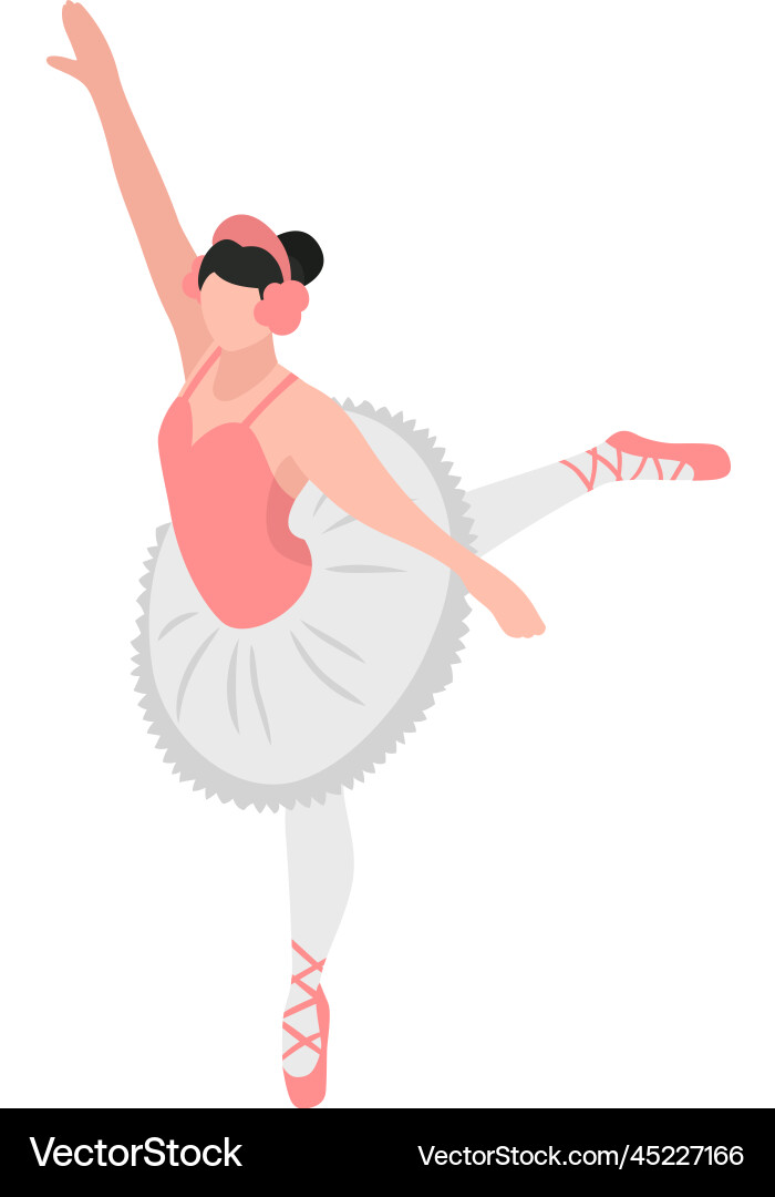 Female ballet dancer composition Royalty Free Vector Image