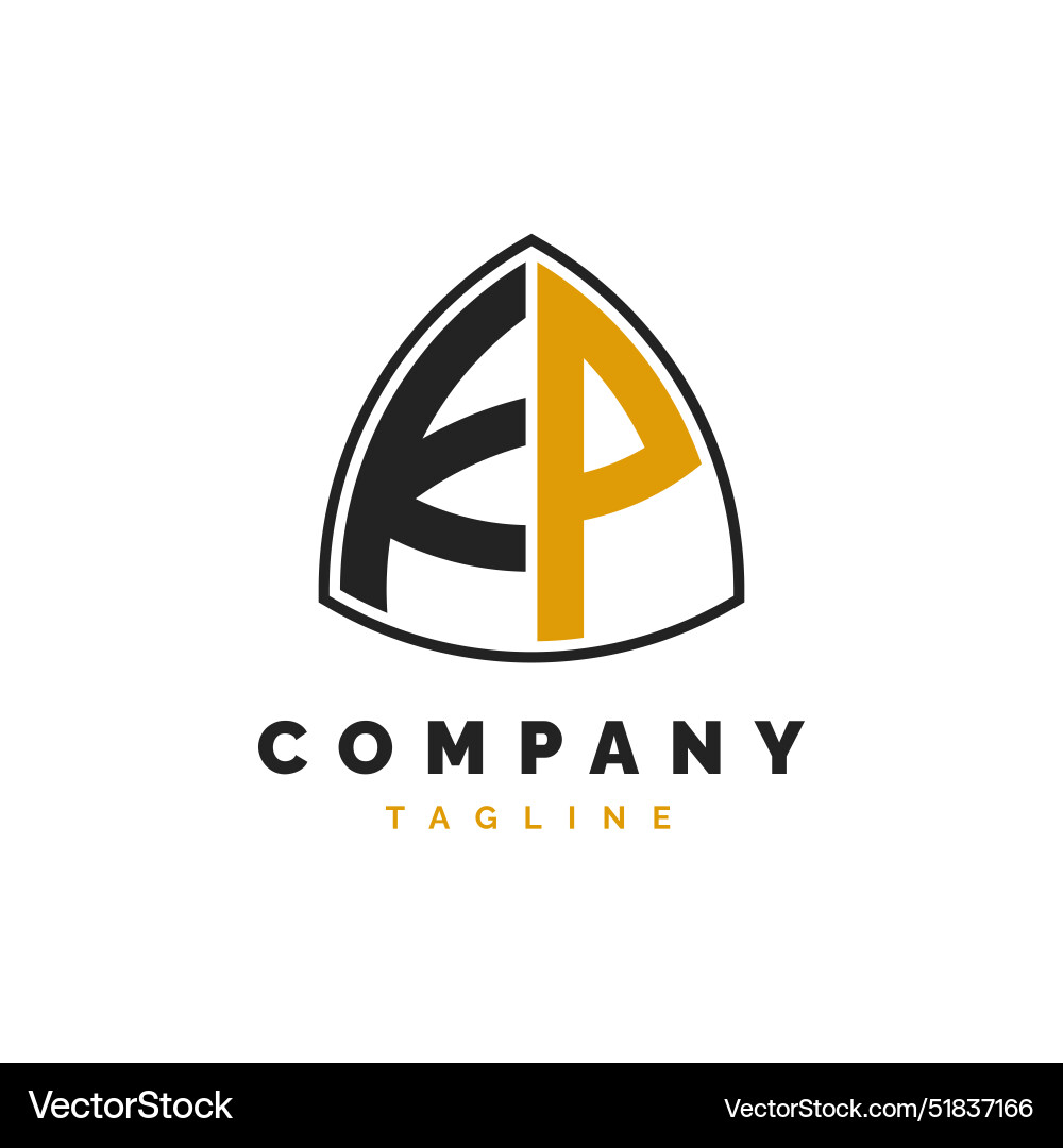 Initial letter kp logo design alphabet Royalty Free Vector