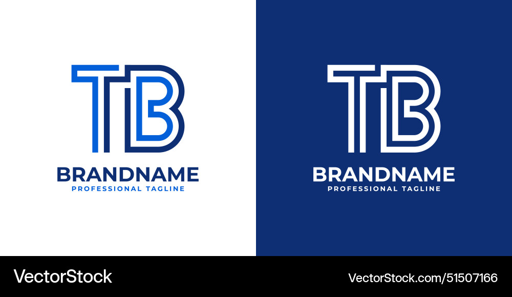Letters tb line monogram logo suitable Royalty Free Vector