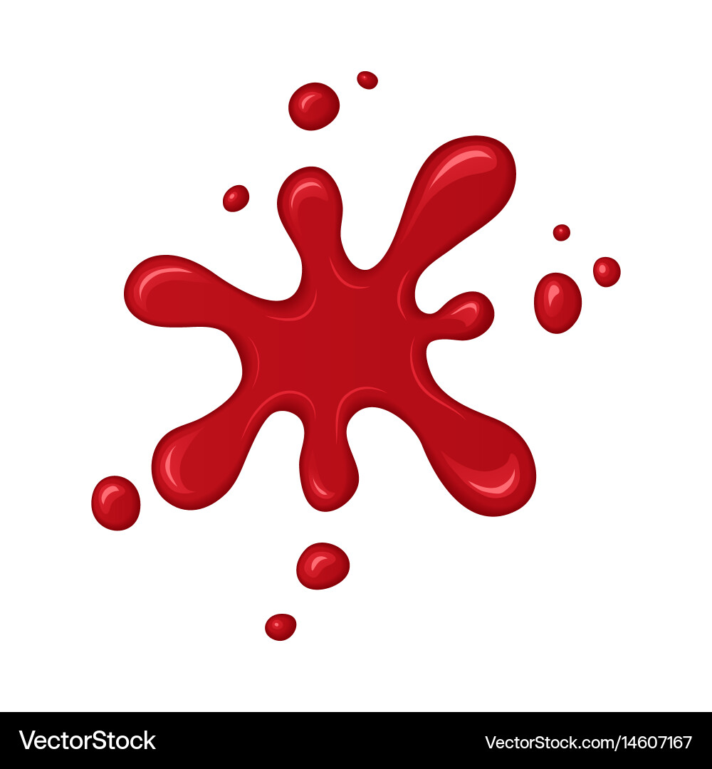 Blood splash or drop Royalty Free Vector Image