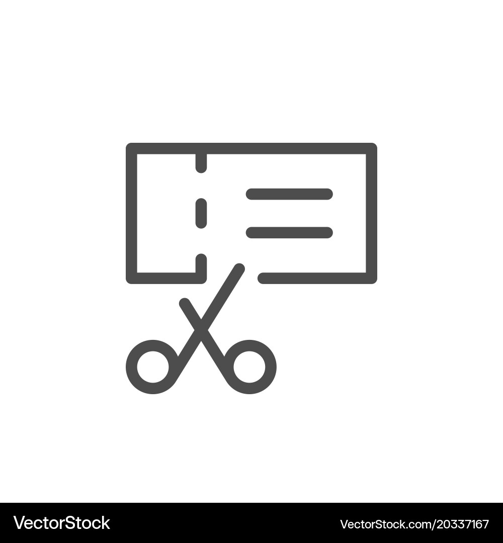 Coupon line icon Royalty Free Vector Image - VectorStock