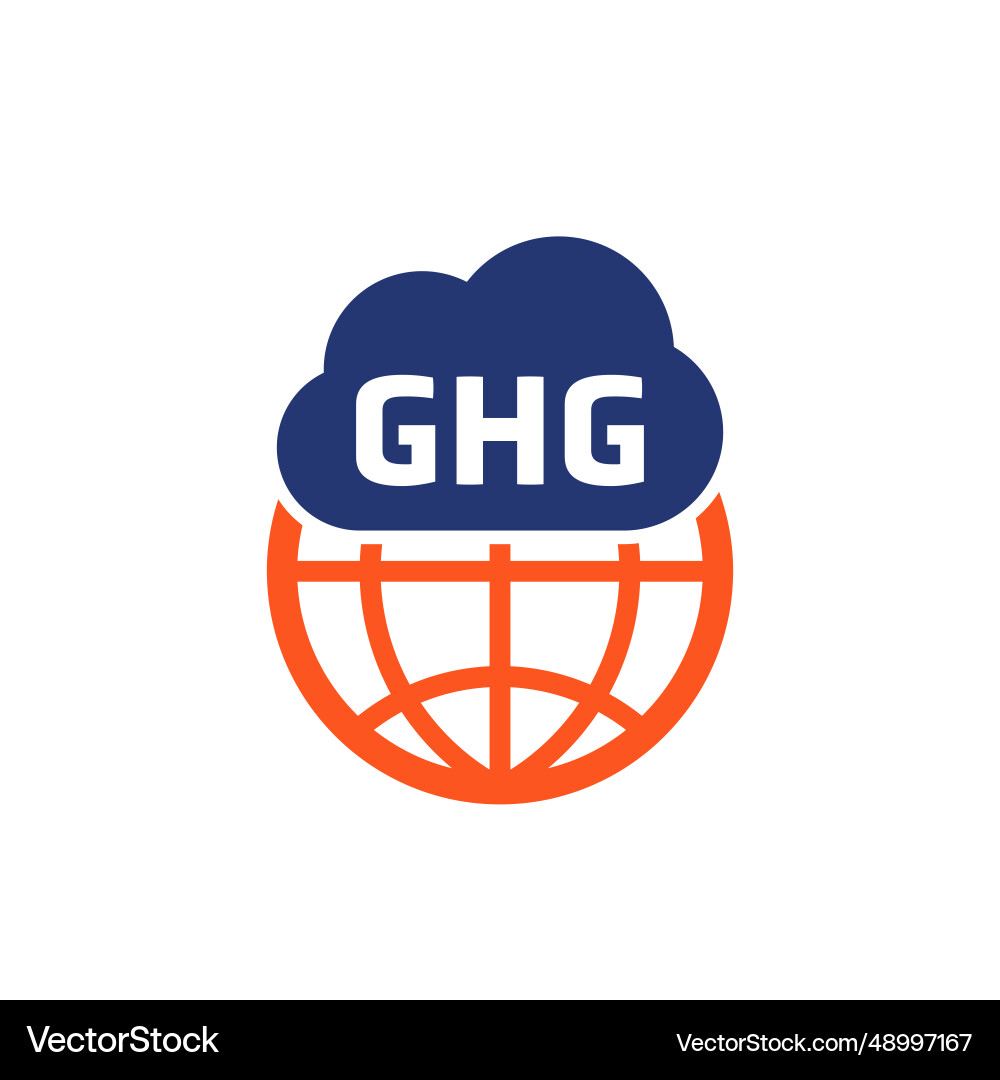 Ghg icon greenhouse gas Royalty Free Vector Image