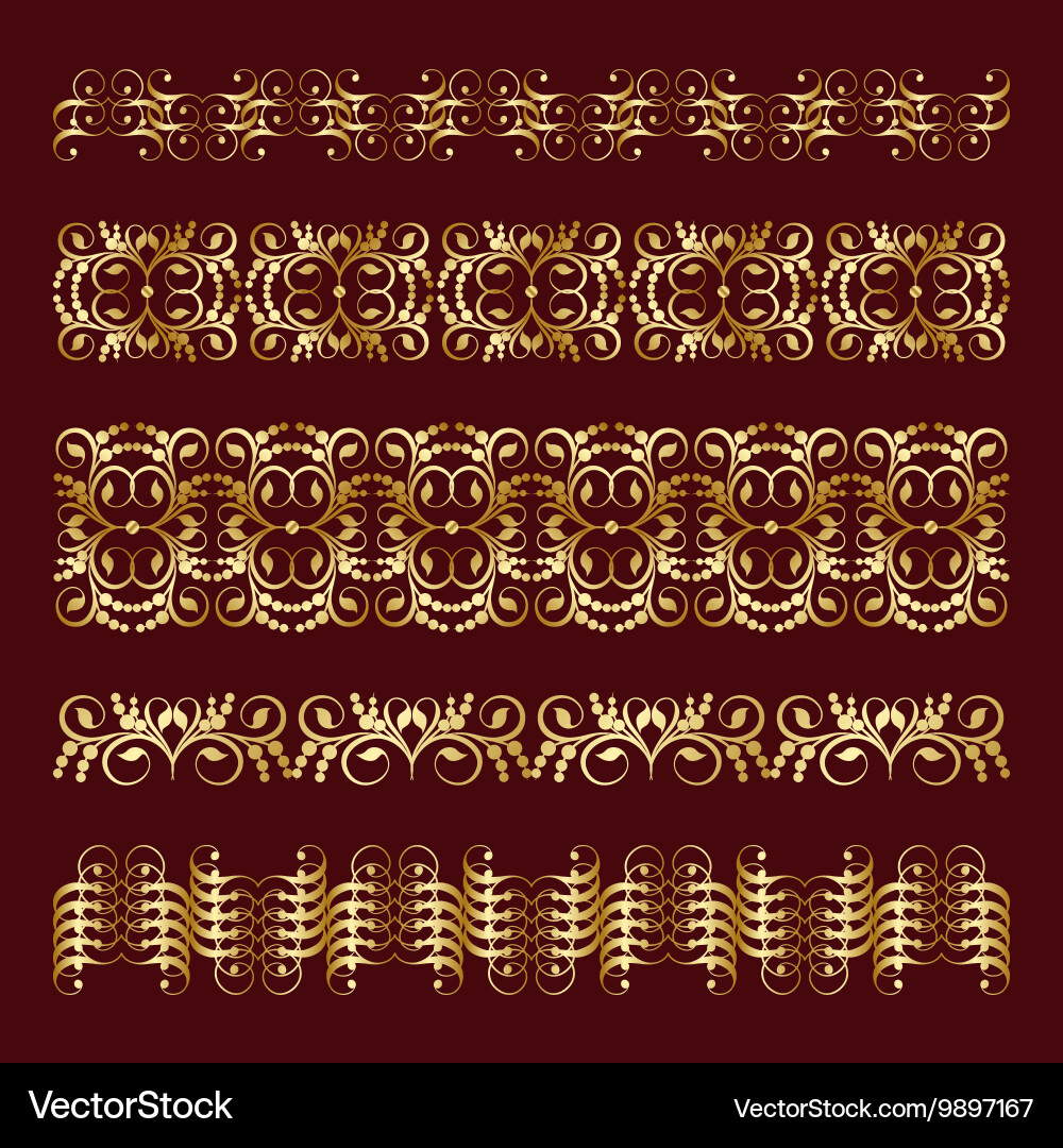 Gold border Royalty Free Vector Image - VectorStock