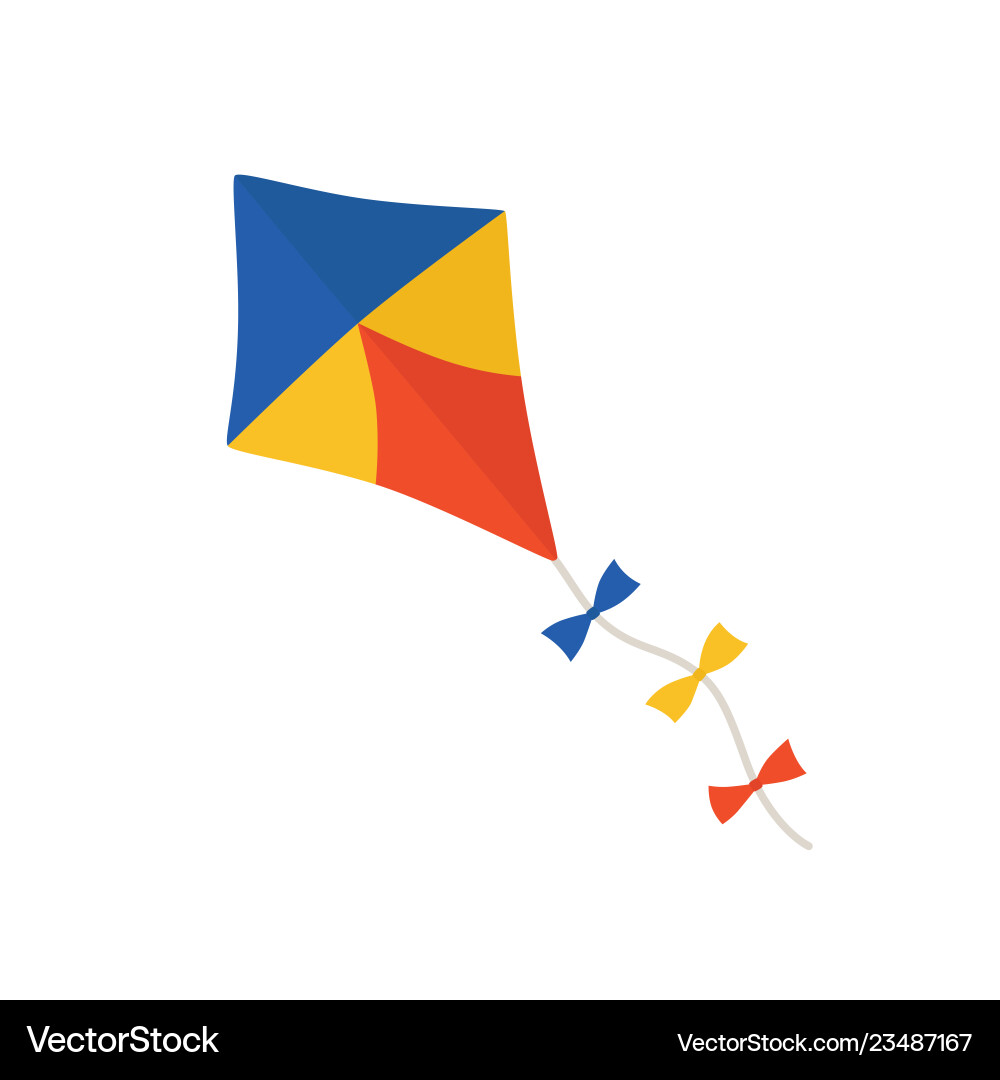 Kite icon on white isolated Royalty Free Vector Image