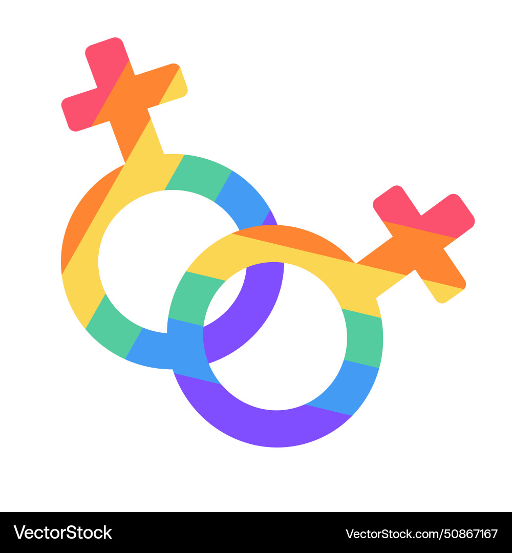 Lgbt gender symbol isolated on white background Vector Image
