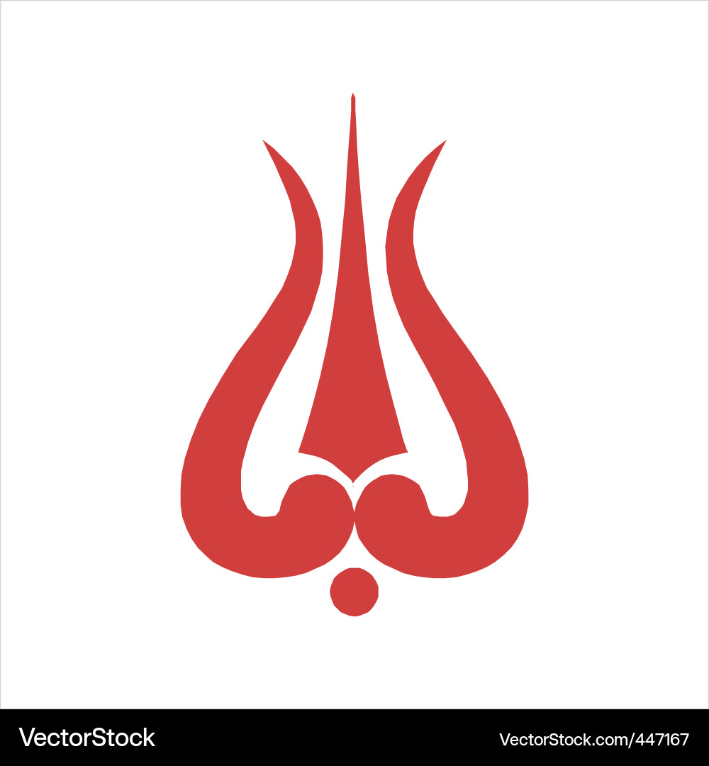 Thrishula symbol Royalty Free Vector Image - VectorStock