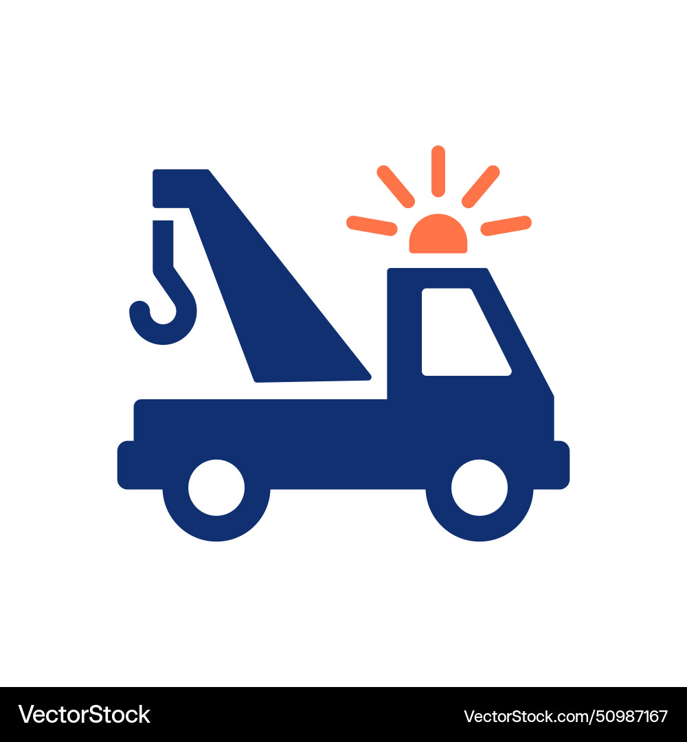 Tow truck icon on white background Royalty Free Vector Image