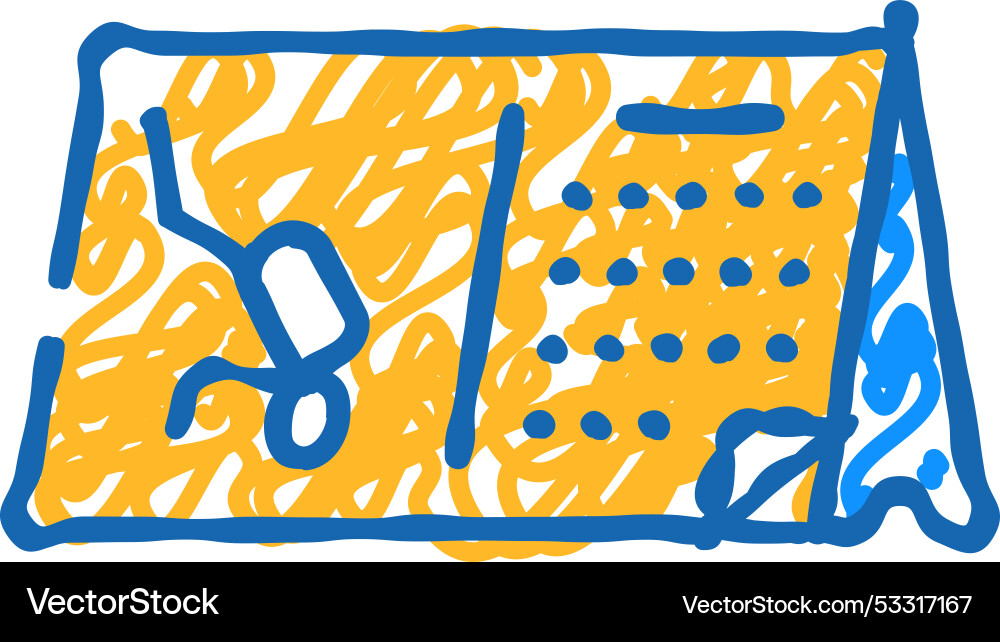 Training calendar icon doodle Royalty Free Vector Image