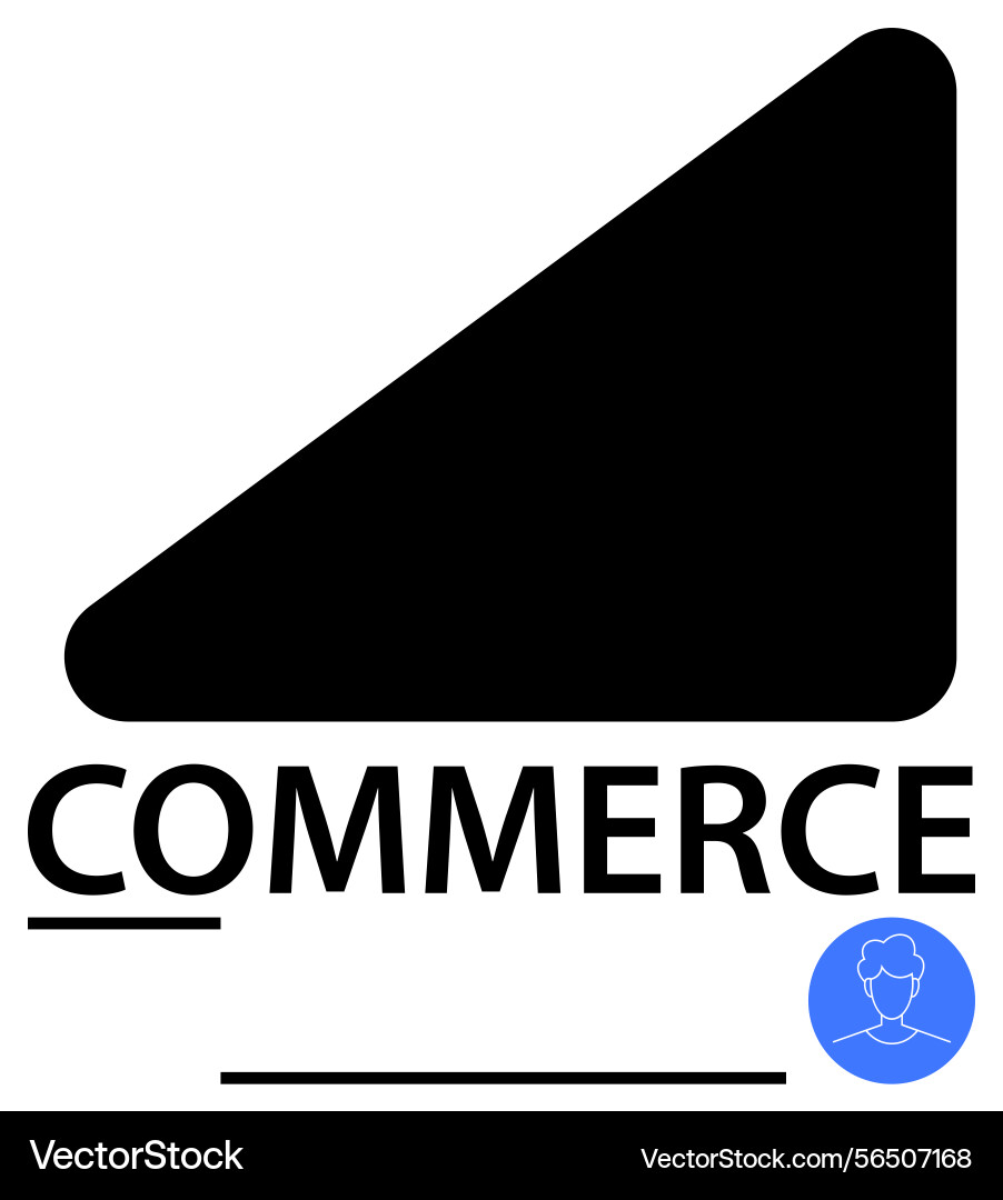 Commerce concept with bold geometric shape Vector Image