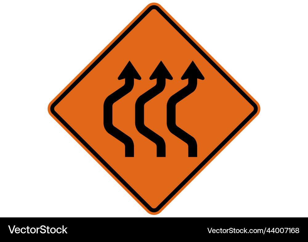 Double reverse curve Royalty Free Vector Image