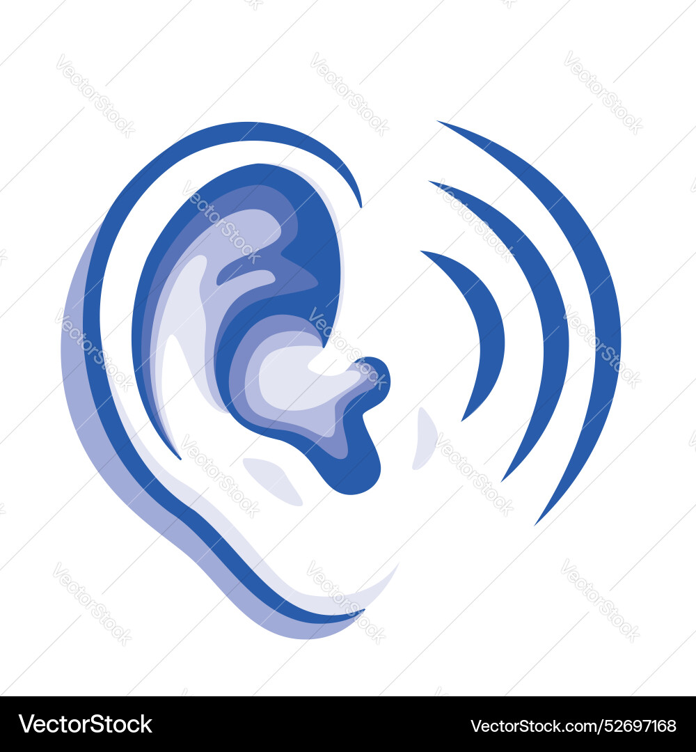Hearing ear Royalty Free Vector Image - VectorStock