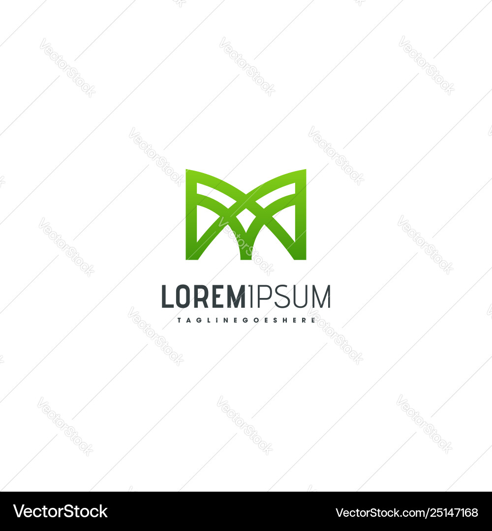 Line logo design linear creative monochrome Vector Image