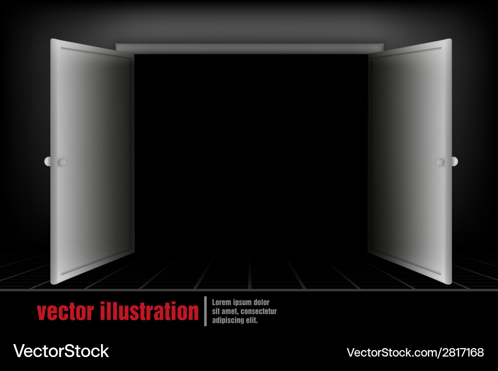 Open the door to room Royalty Free Vector Image