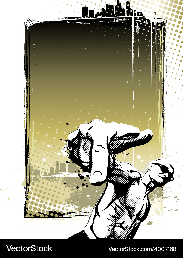 Rapper poster background Royalty Free Vector Image