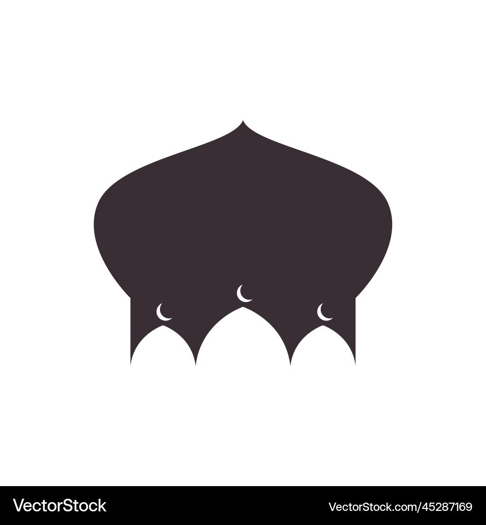 Mosque dome icon logo Royalty Free Vector Image