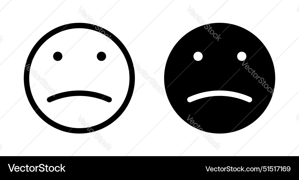 Sad icon Royalty Free Vector Image - VectorStock