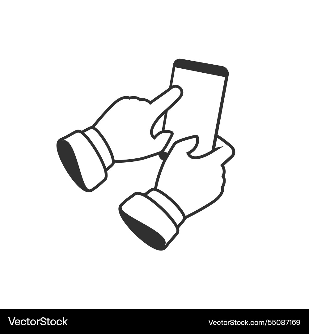 Touch screen icon pointing of finger Royalty Free Vector