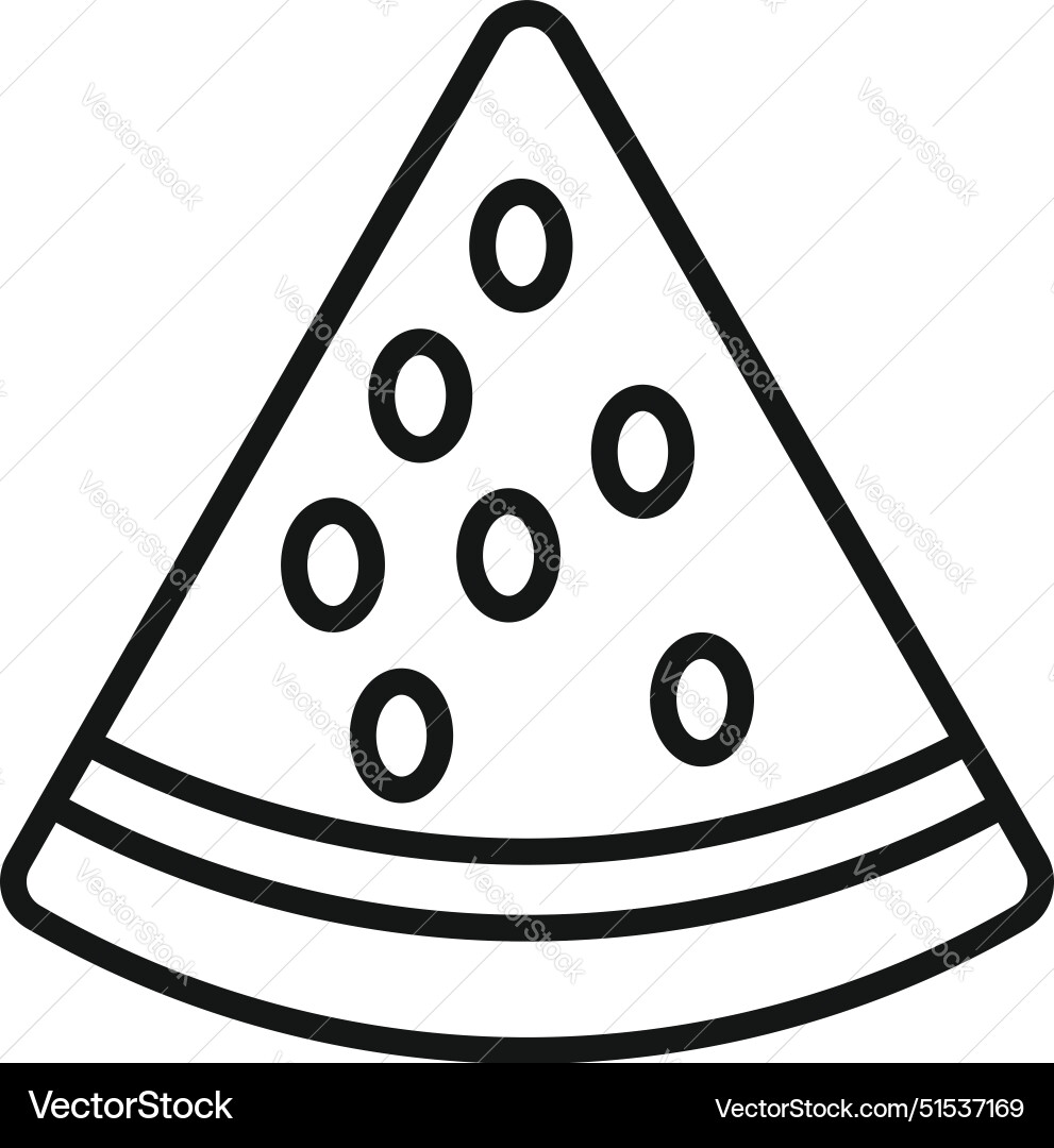 Watermelon slice icon representing summer Vector Image