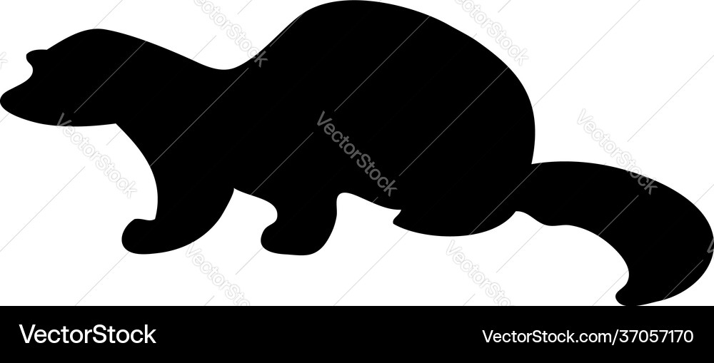 American mink silhouette Royalty Free Vector Image