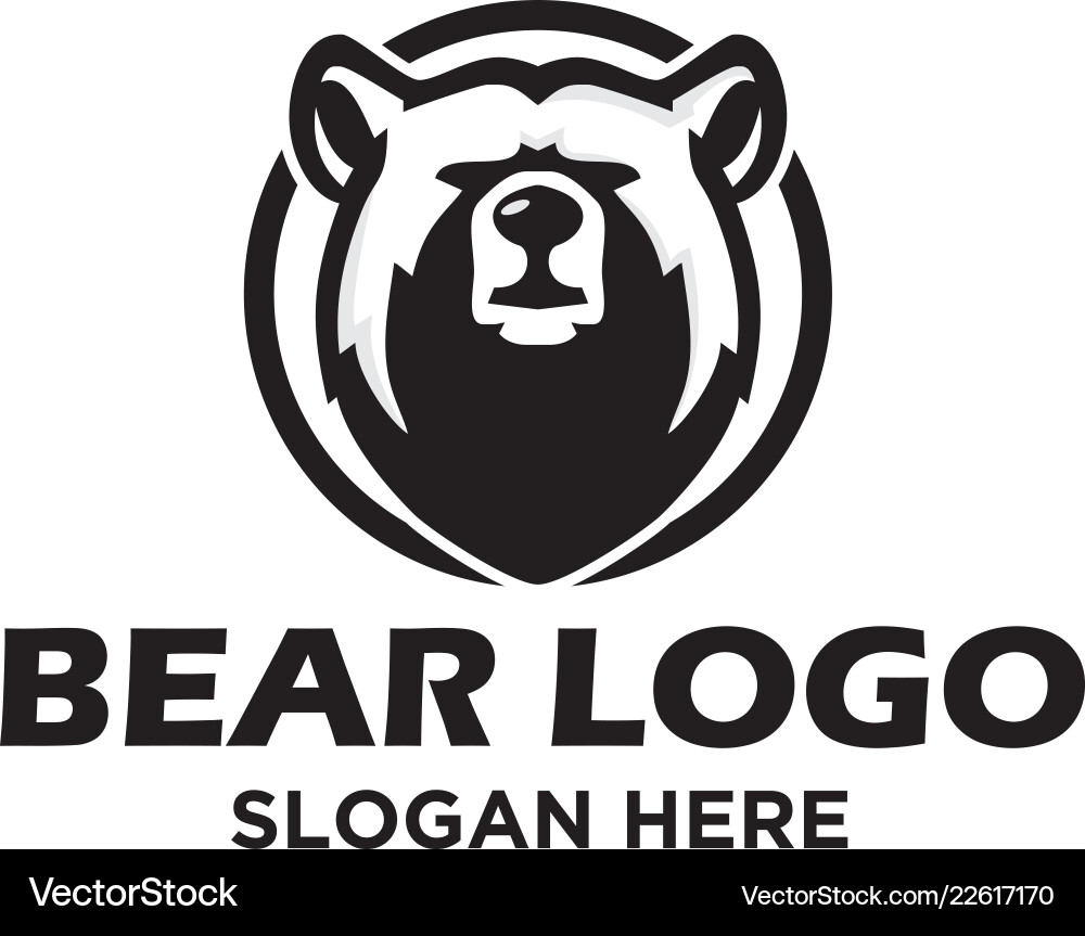 Bear Head Logo Royalty Free Vector Image - VectorStock