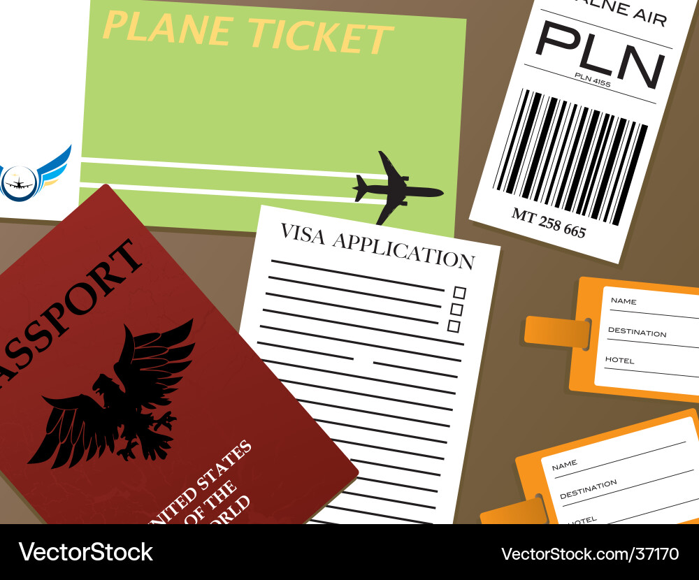 Einreisevisum Lizenzfreies Vektorbild - VectorStock