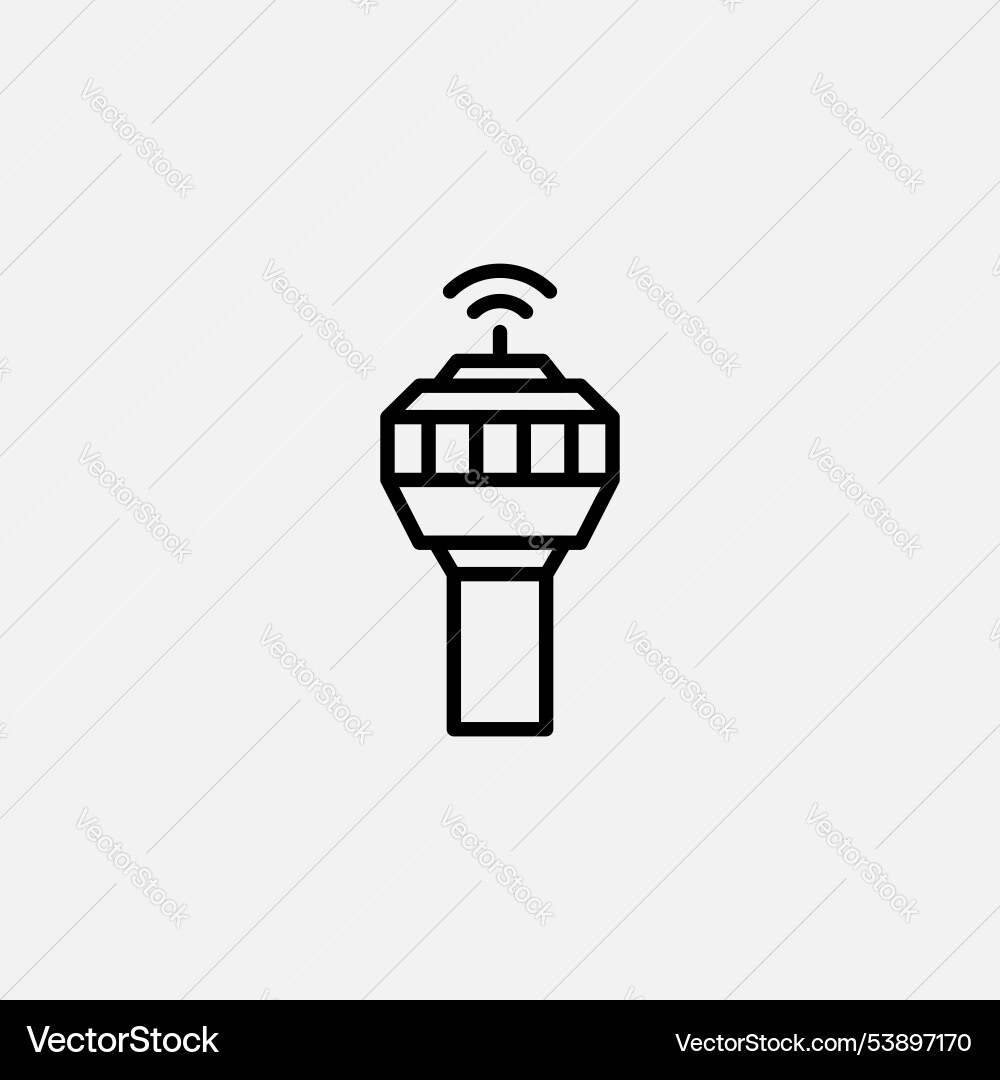 Control tower icon set Royalty Free Vector Image