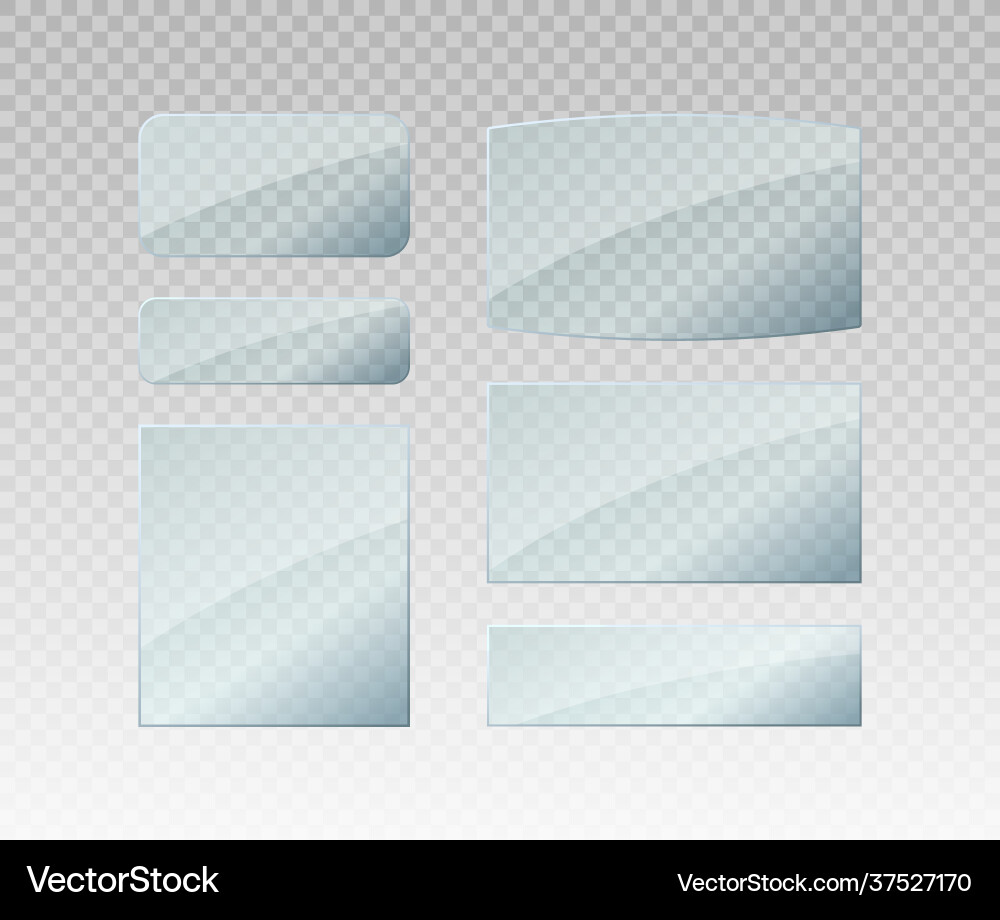 Glass plates isolated Royalty Free Vector Image
