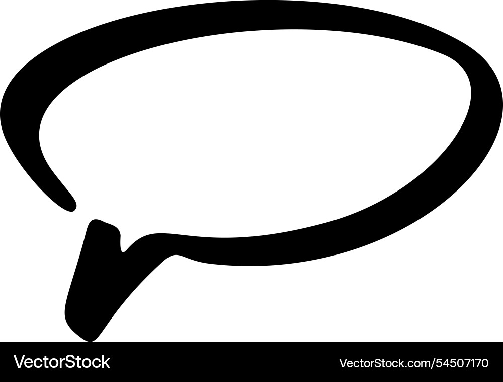 Handdrawn speech bubble thoughts frame Royalty Free Vector