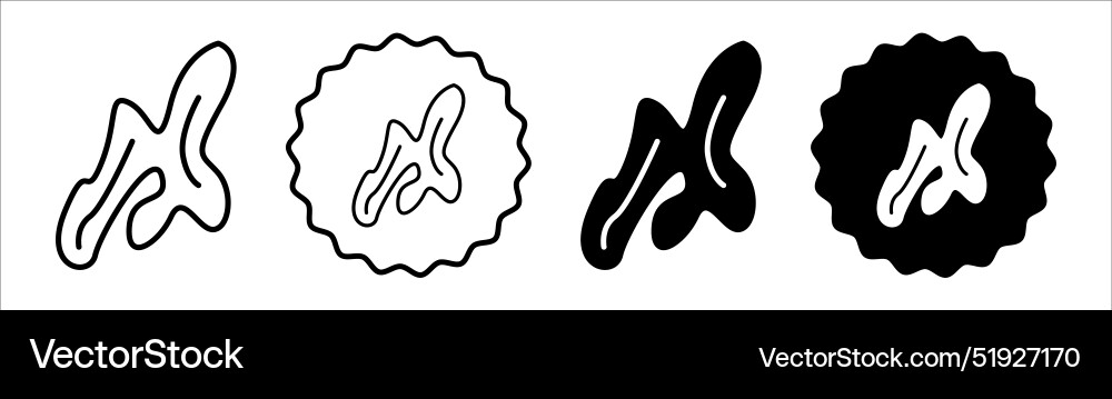 Slime icon symbol set collection simple Royalty Free Vector