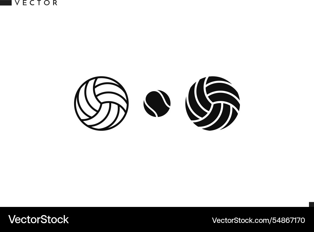 Sports ball icon set Royalty Free Vector Image