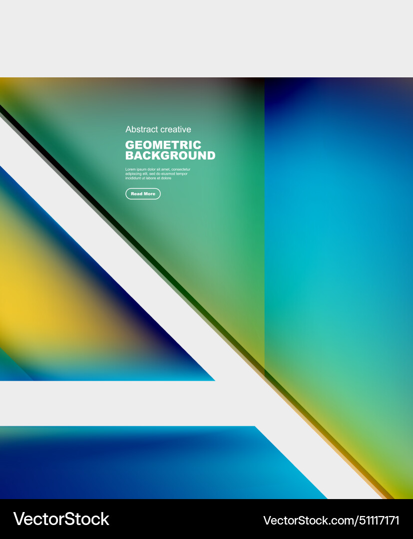 Azure triangle and rectangle shapes on aqua Vector Image