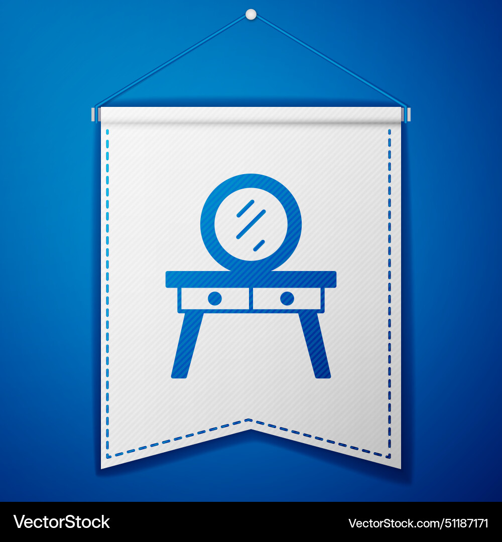 Blue dressing table icon isolated Royalty Free Vector Image