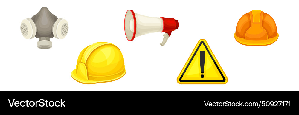 Safety equipment and object for industrial work Vector Image