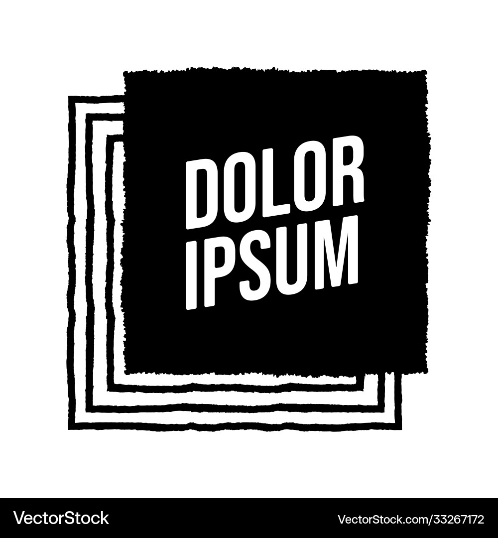 Big banners for text from black textured strokes Vector Image