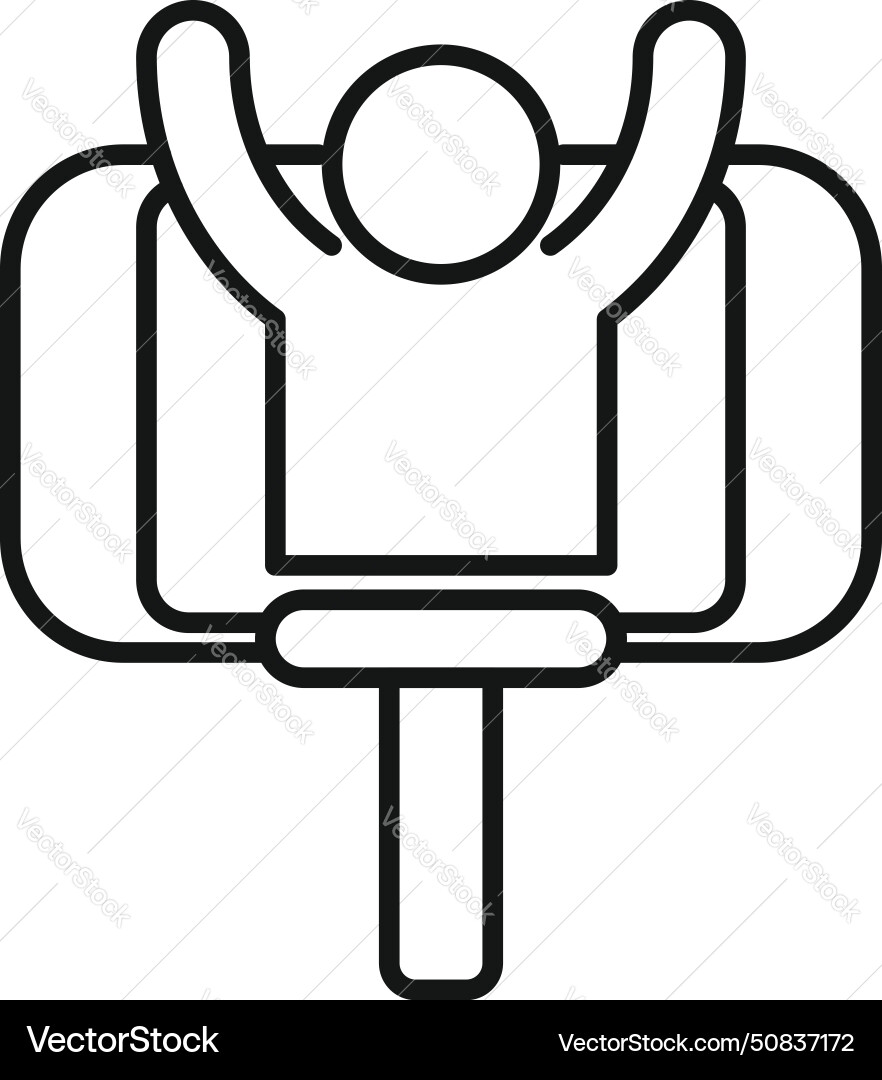 Blogger happy icon outline new content Royalty Free Vector