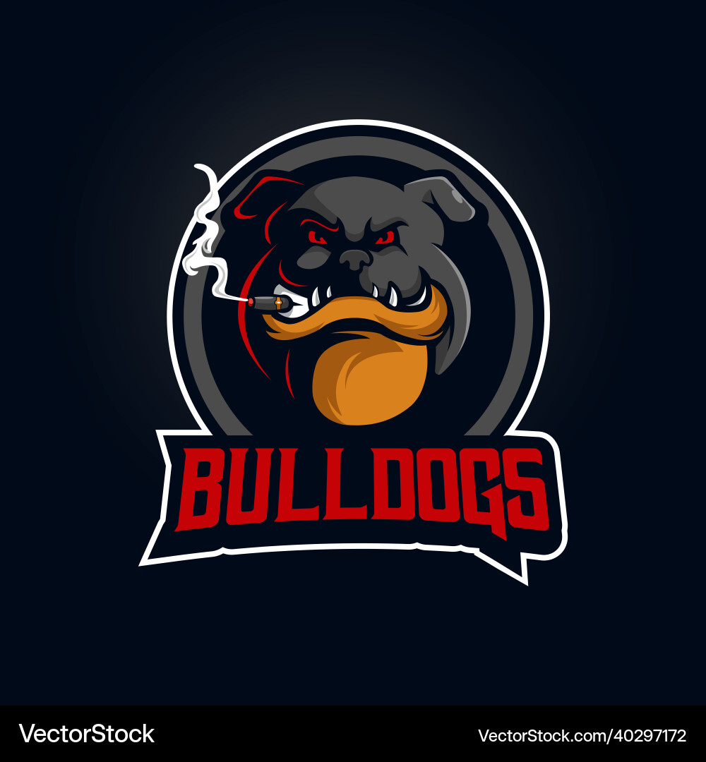 Bulldog mascot logo Royalty Free Vector Image - VectorStock