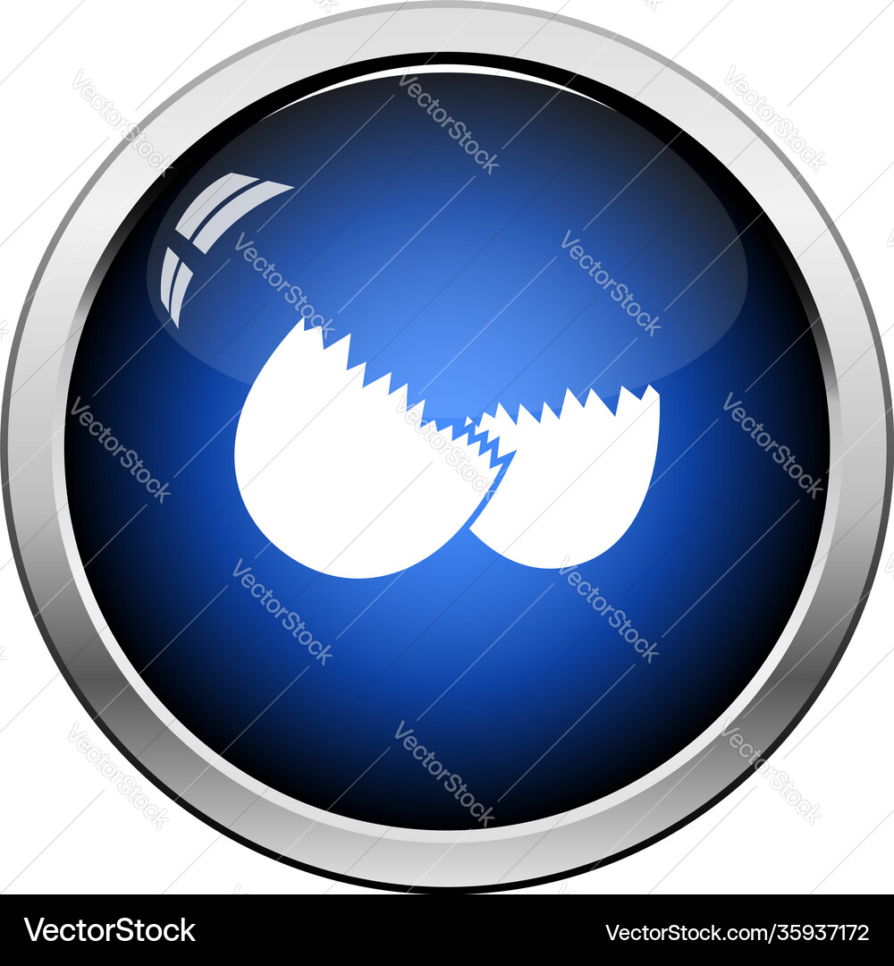 Empty egg shell icon Royalty Free Vector Image