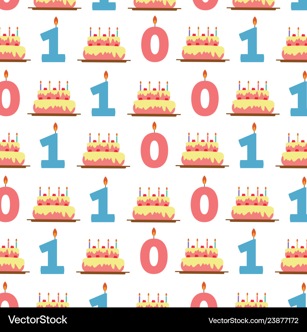 Happy birthday pattern background Royalty Free Vector Image