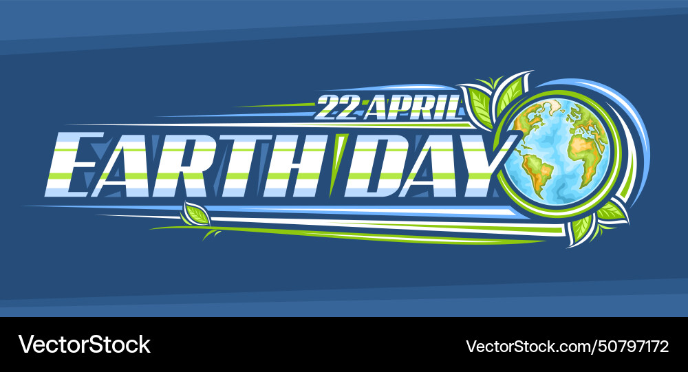 Logo for earth day Royalty Free Vector Image - VectorStock