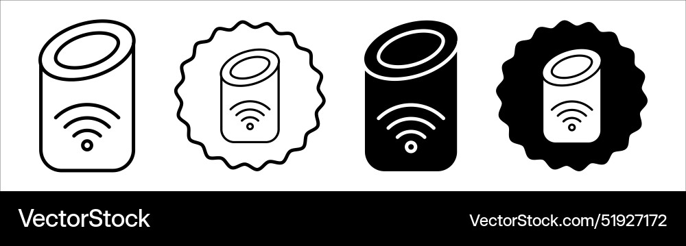 Smart speaker icon symbol set collection smart Vector Image