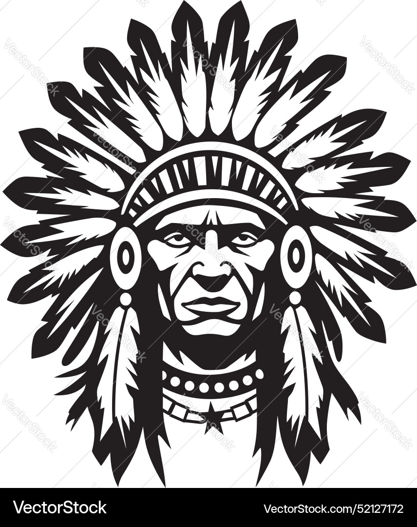 Tribal guardian apache iconic design spirit Vector Image